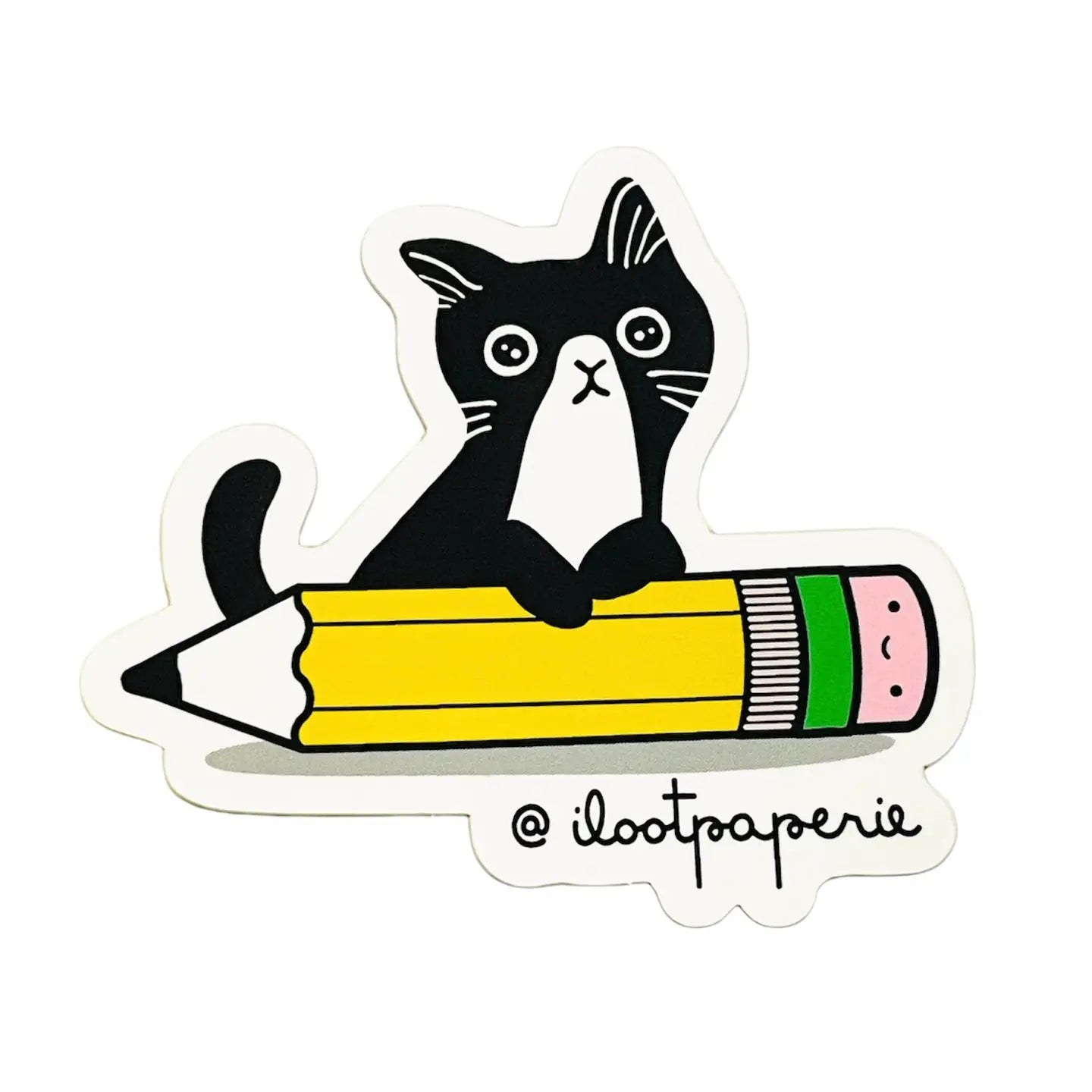 Cat Pencil Sticker Matte Vinyl Sticker – bobo design studio