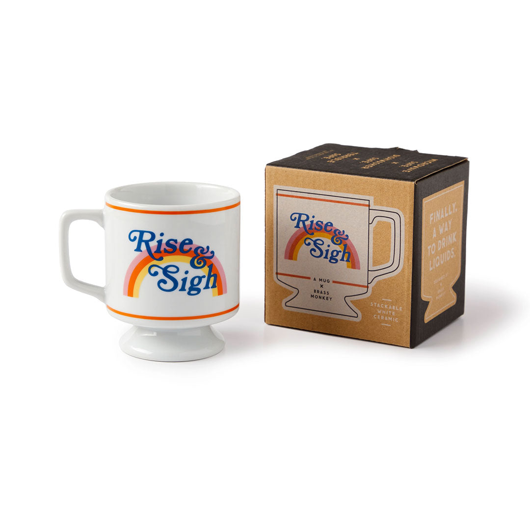 Rise & Sigh Pedestal Mug – bobo design studio
