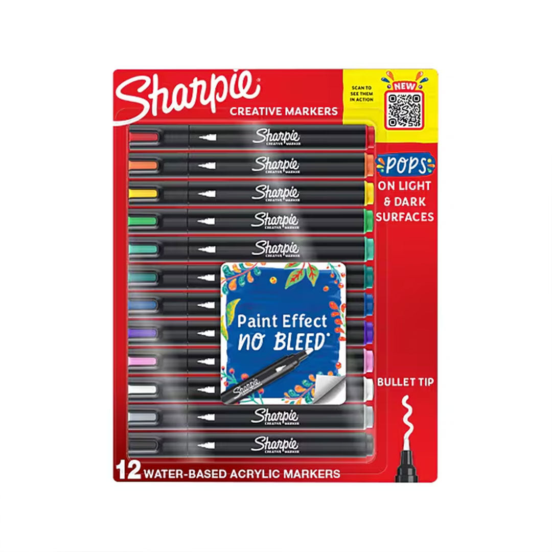 Sharpie Bullet Point Paint Pens 12 pc Set – bobo design studio