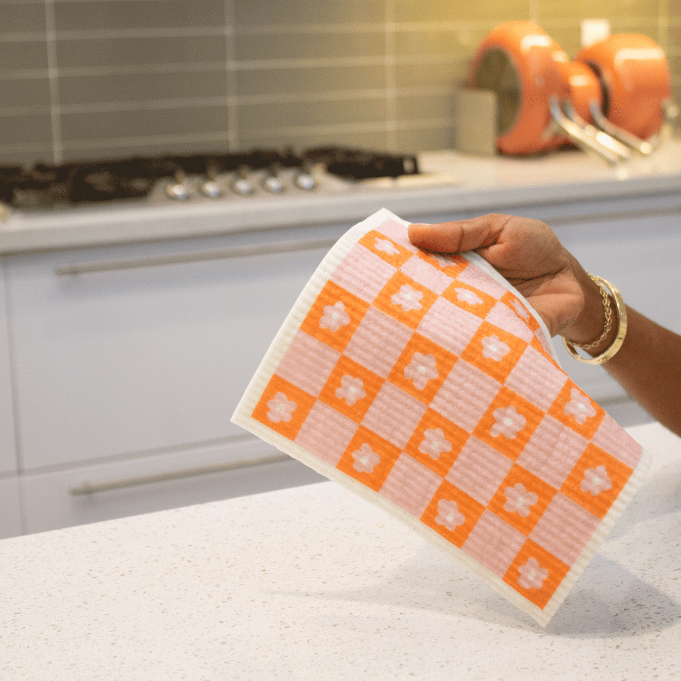 Super Cloth- Floral Checkers – bobo design studio