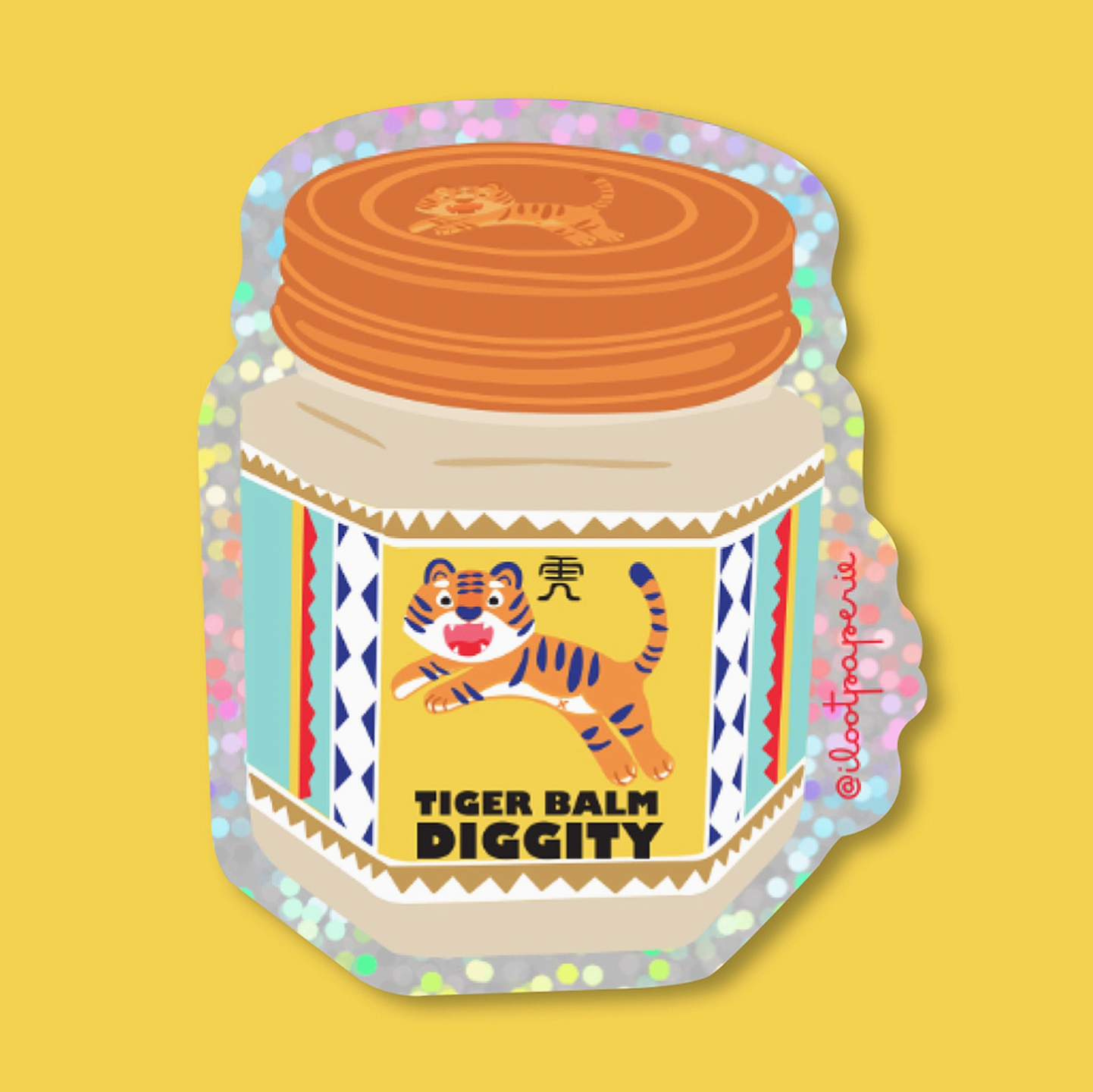 Tiger Balm Diggity Vinyl Sticker – bobo design studio