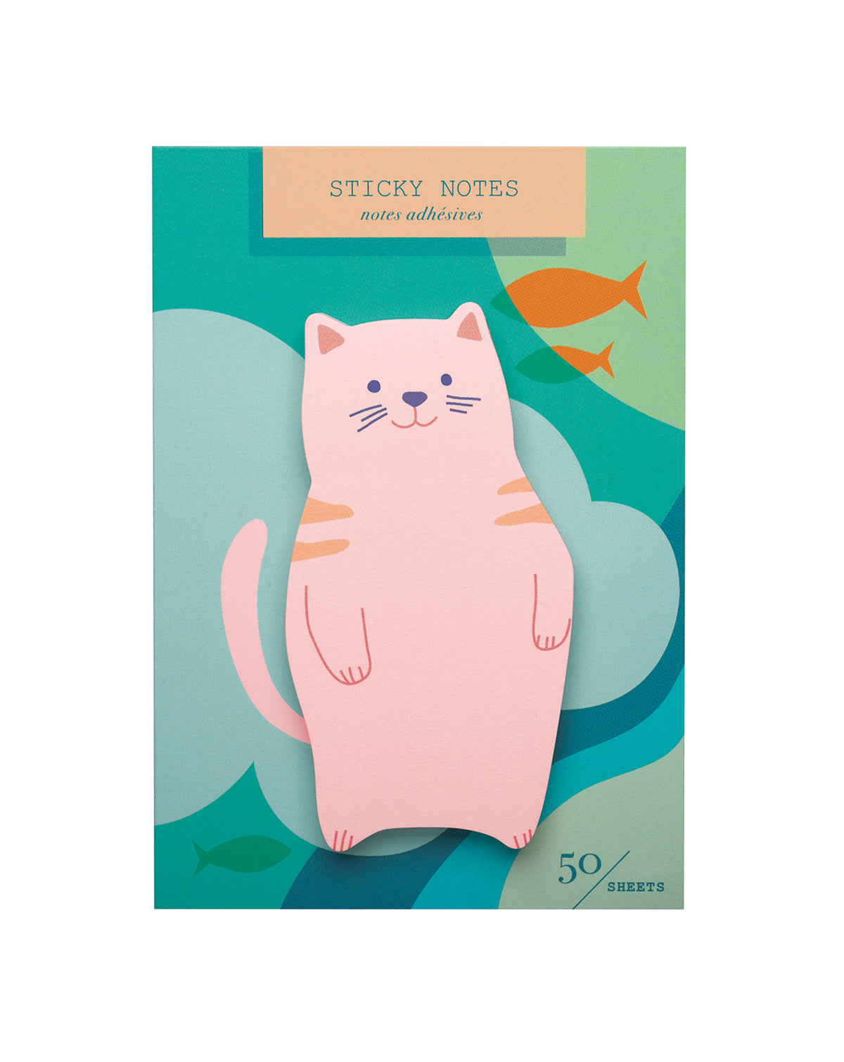Gone Fishing Cat - Die-cut Sticky Note - Girl of All Work – bobo design ...
