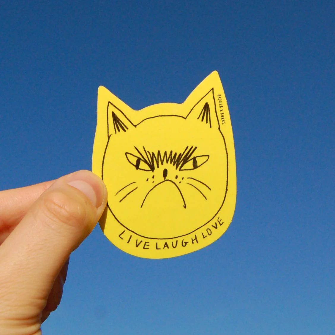 Live Laugh Love Kitty Sticker – bobo design studio